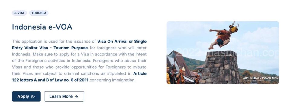 インドネシアアライバルビザ事前申請 〜e-VOAの手順を解説 | ましちゃんのブログ